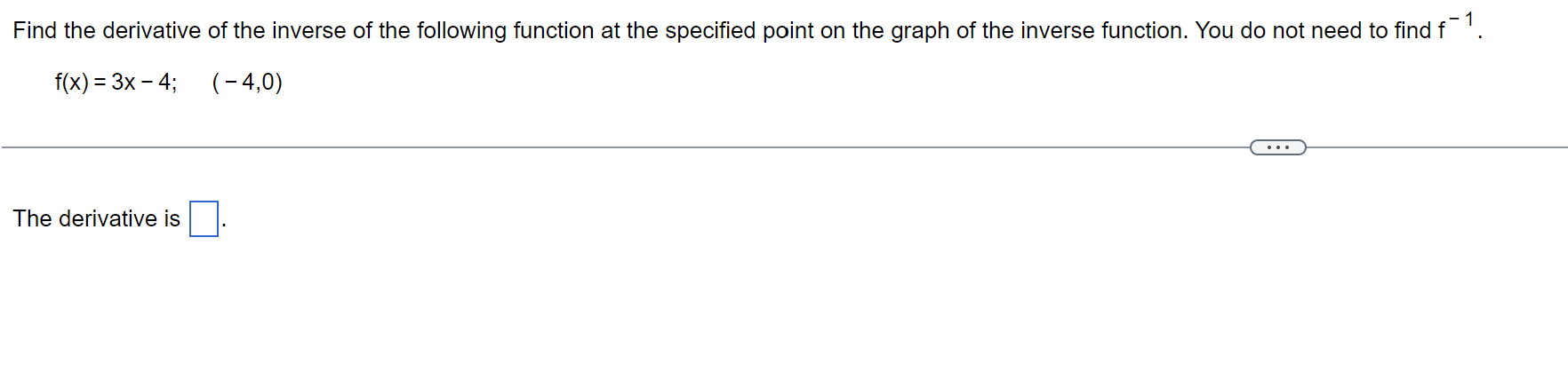 Solved Find the derivative of the inverse of the following | Chegg.com