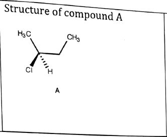 Solved Structure of compound A H3C CH3 CI H | Chegg.com