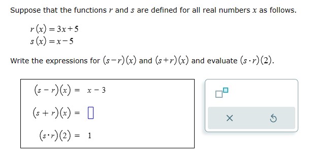 Solved Suppose that the functions r and s are defined for | Chegg.com