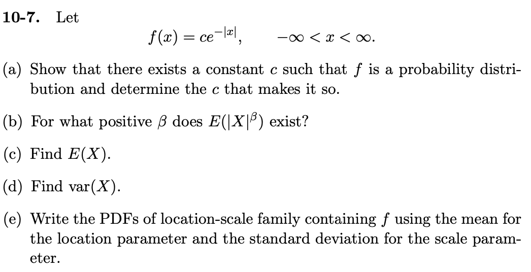 Solved 10-7. Let f(0) = ce-1-1