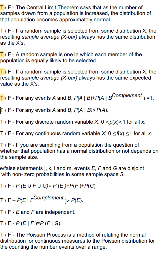 Solved T/F - The Central Limit Theorem says that as the | Chegg.com