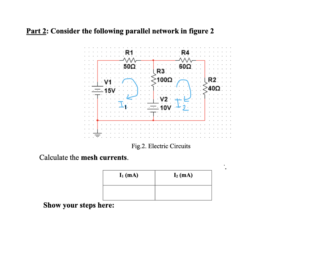 Solved Part 2: Consider the following parallel network in | Chegg.com