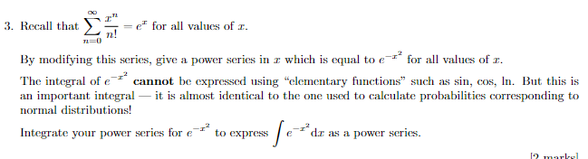 Solved 3. Recall that \\( \\sum_{n=0}^{\\infty} | Chegg.com