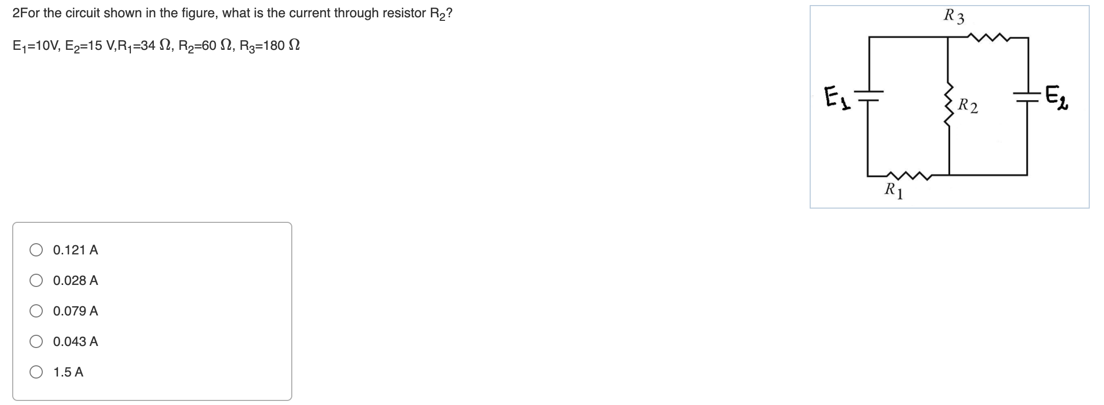 Solved 2For the circuit shown in the figure, what is the | Chegg.com