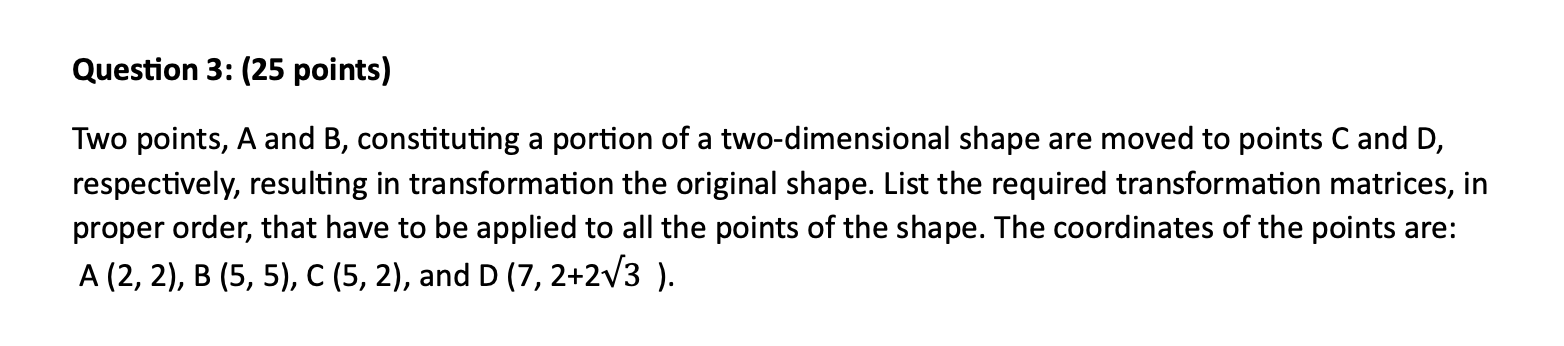 Solved Question 3: (25 points) Two points, A and B, | Chegg.com Solved Question 3: (25 points) Two points, A and B, | Chegg.com