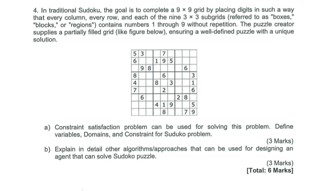 Solved In traditional Sudoku, the goal is to complete a 9×9 | Chegg.com