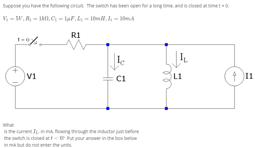 Solved Given a series RLC circuit as shown below, L = 3.3mH, | Chegg.com