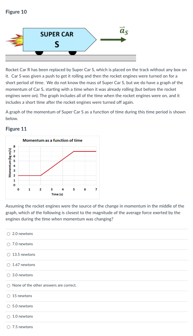 Solved Figure 10 ās SUPER CAR S Rocket Car R has been | Chegg.com