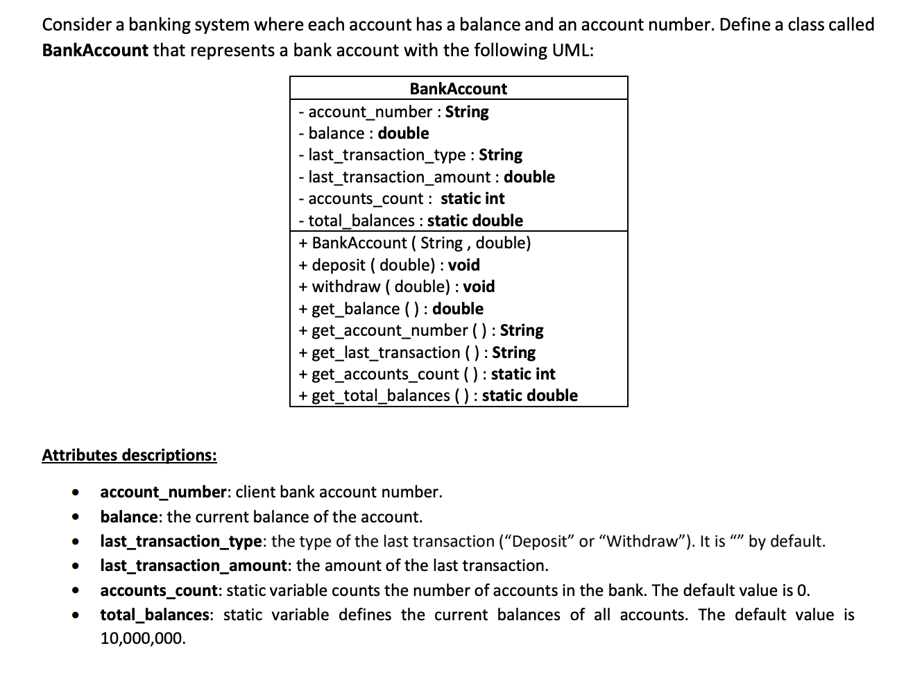 Solved Consider a banking system where each account has a | Chegg.com