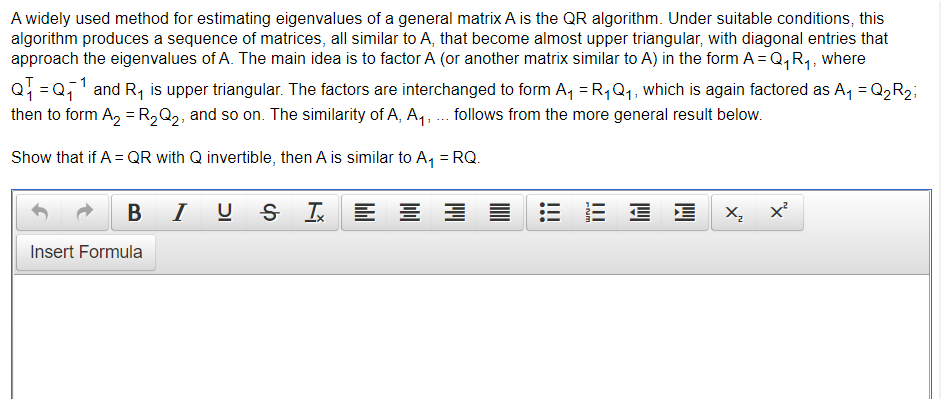 Solved A widely used method for estimating eigenvalues of a | Chegg.com