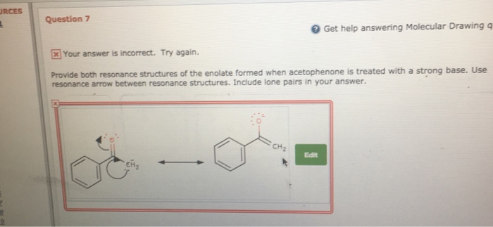 Solved Provide both resonance structures of the enolate | Chegg.com