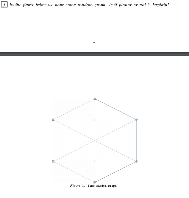 Solved 9. In the figure below we have some random graph. Is | Chegg.com