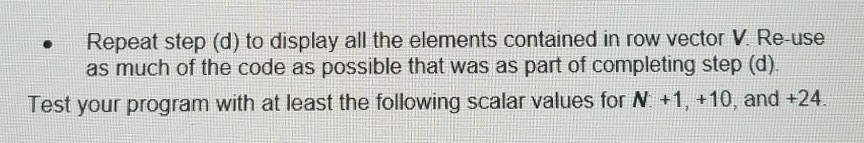 Solved PROBLEM 3: Modifying and Formatted Vector Output (40 | Chegg.com