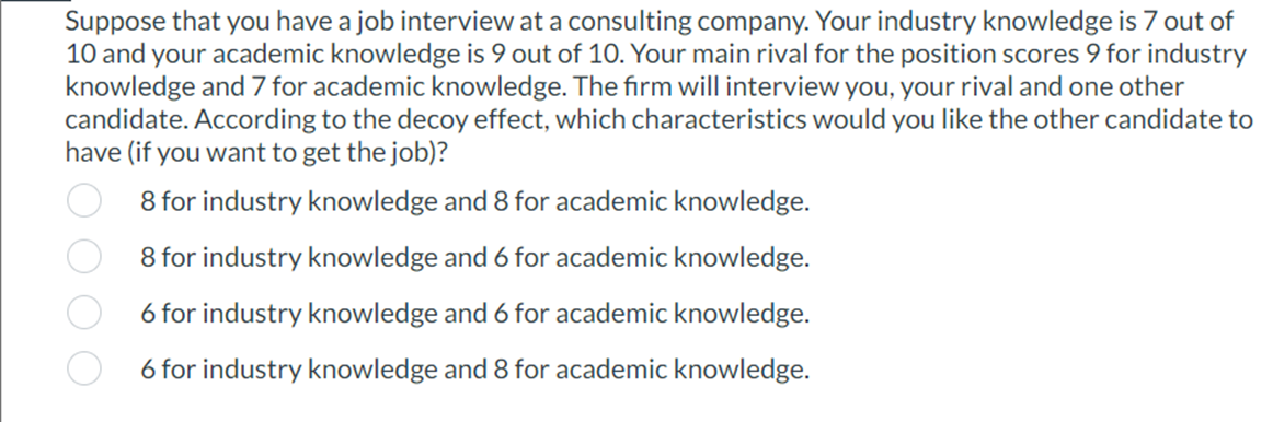 Solved Suppose that you have a job interview at a consulting | Chegg.com