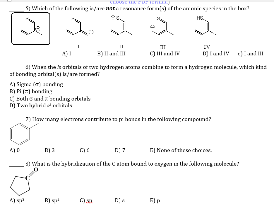 Solved 6) When the ls orbitals of two hydrogen atoms combine | Chegg.com