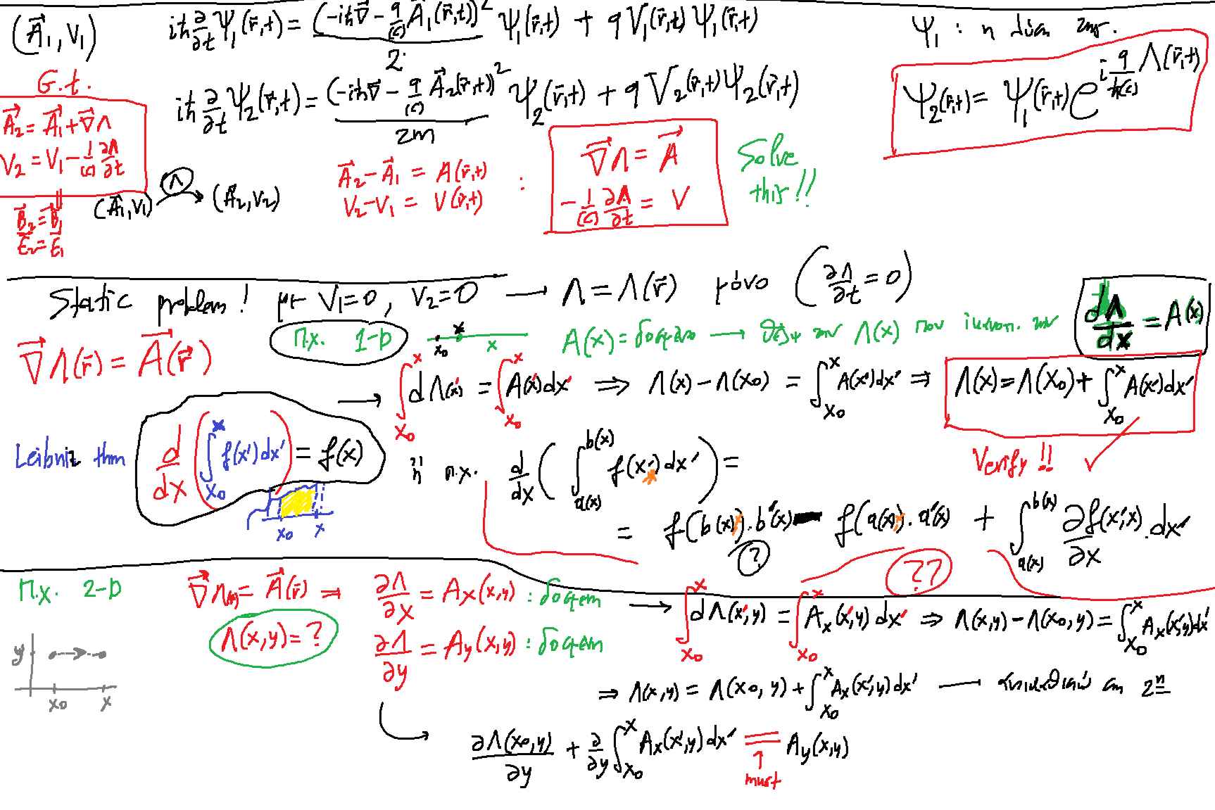 Calculate the scalar potential from vector potential | Chegg.com