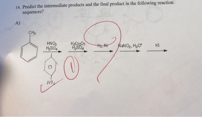 Solved Predict the intermediate products and the final | Chegg.com
