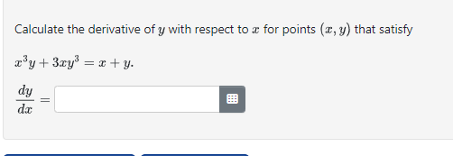 Solved Calculate the derivative of y ﻿with respect to x ﻿for | Chegg.com