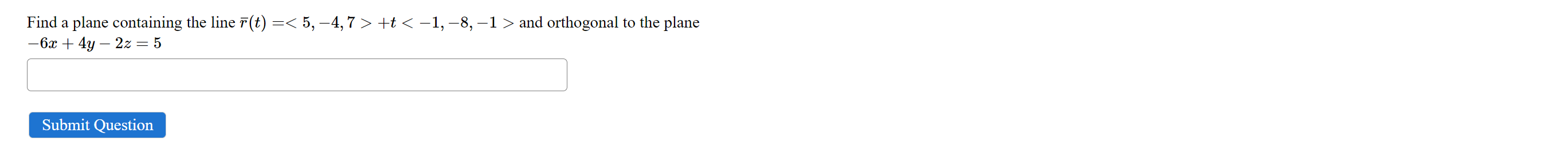 Solved Find a plane containing the line | Chegg.com