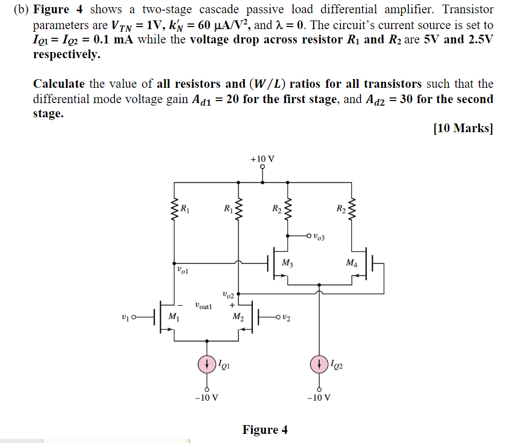 Solved (b) Figure 4 shows a two-stage cascade passive load | Chegg.com
