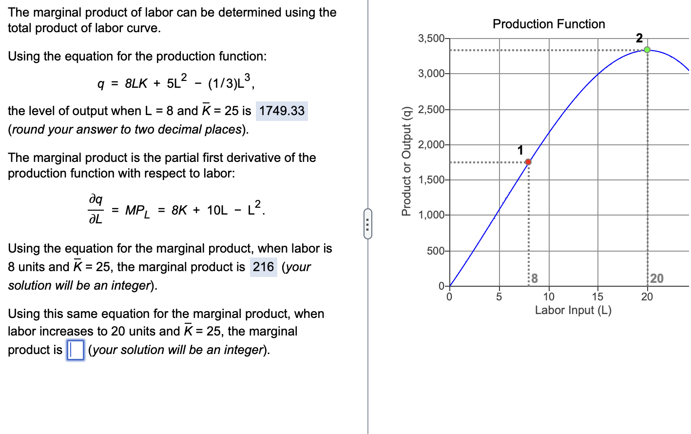 Solved The marginal product of labor can be determined using | Chegg.com
