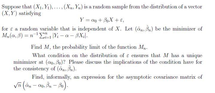 Solved Suppose that (X1,Y1),…,(Xn,Yn) is a random sample | Chegg.com