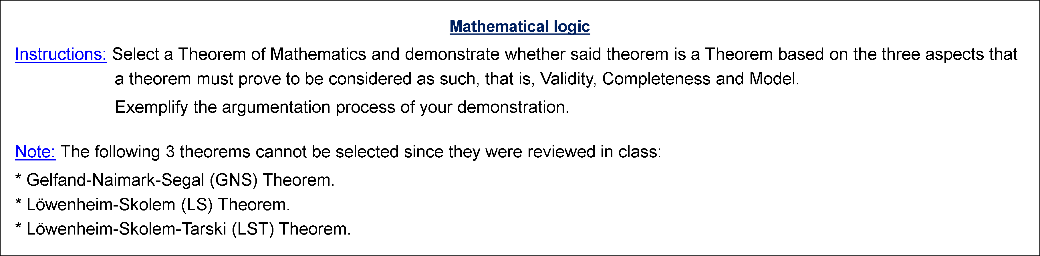 Solved Mathematical logicInstructions:Note: | Chegg.com