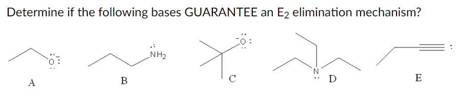 Solved Determine if the following bases GUARANTEE an E2 | Chegg.com