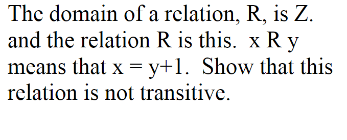 Solved The domain of a relation, R, is Z. and the relation R | Chegg.com