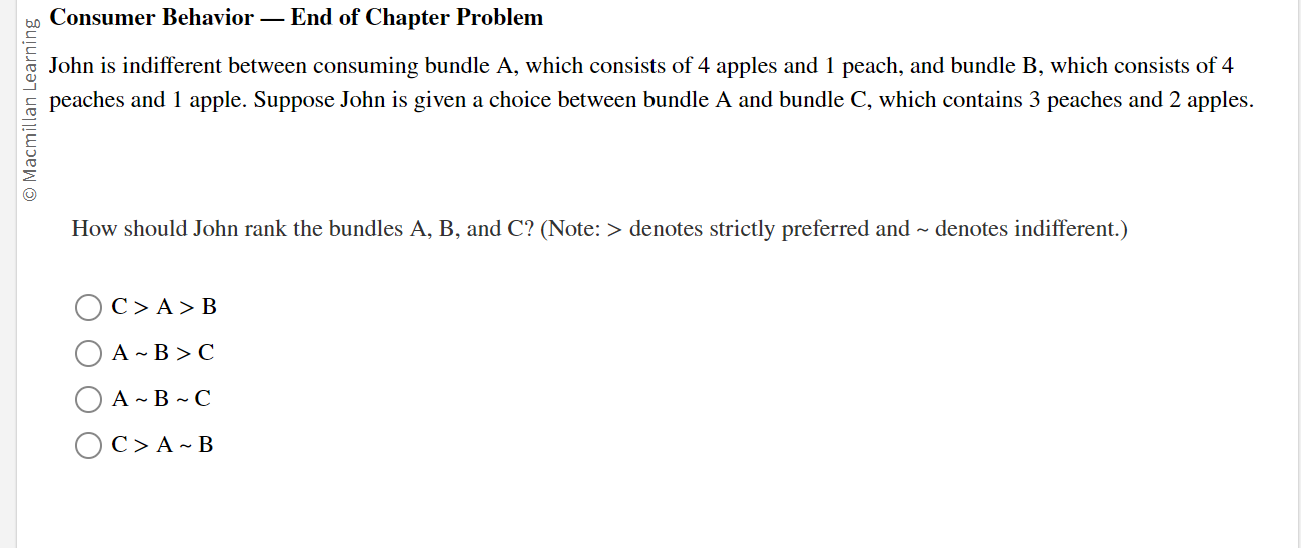 Solved Consumer Behavior - ﻿End of Chapter ProblemFor each | Chegg.com