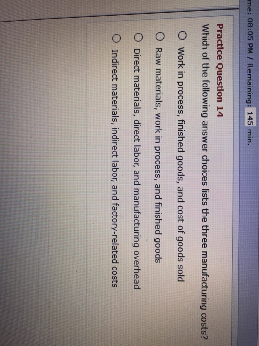 Solved Which of the following answers choices lists the | Chegg.com