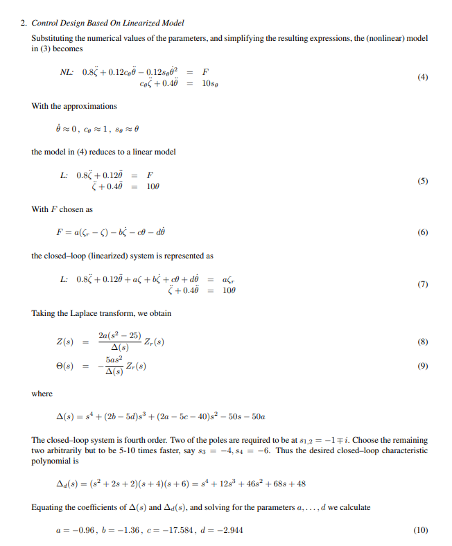 Solved Objective: A pole is pivoted on a cart at the joint J | Chegg.com
