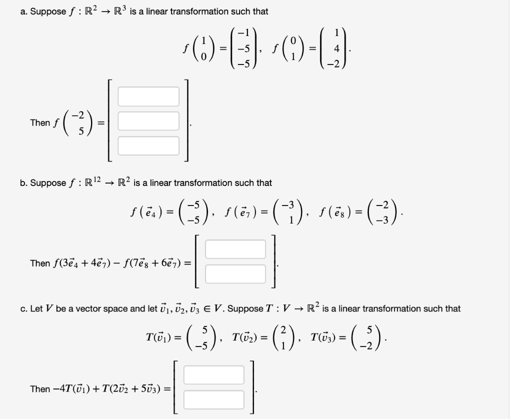 Solved a. Suppose f : R2 + R3 is a linear transformation | Chegg.com