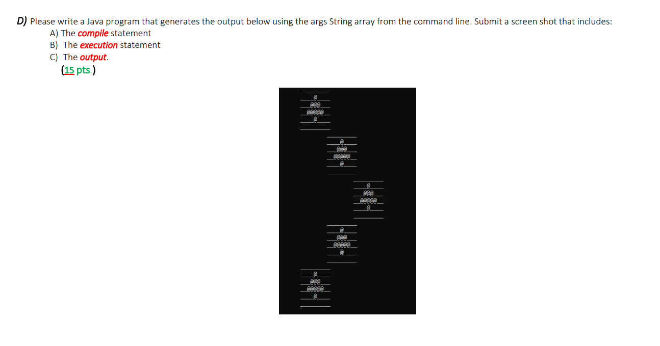 D Please Write A Java Program That Generates The Chegg