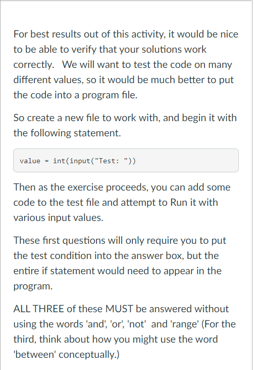 Solved For best results out of this activity, it would be | Chegg.com