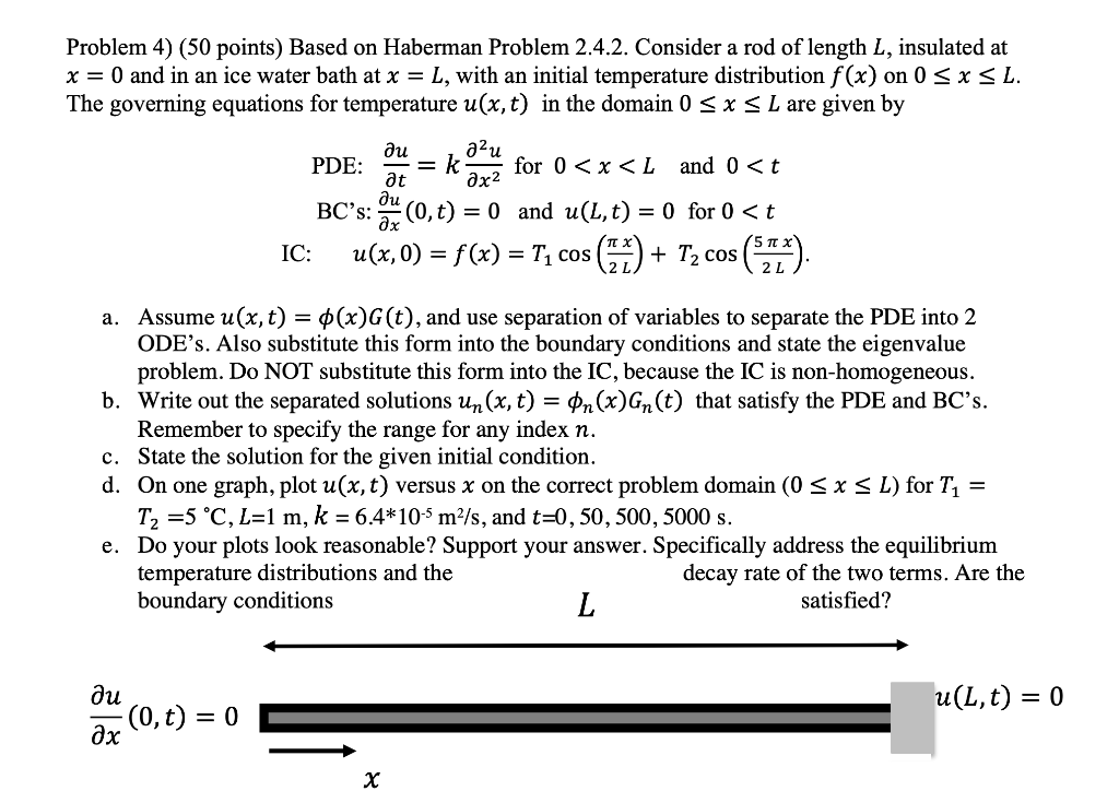 Solved Problem 4) (50 points) Based on Haberman Problem | Chegg.com