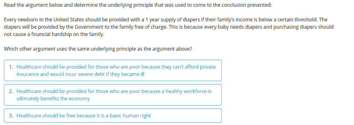 Solved Ead The Argument Below And Determine The Underlying