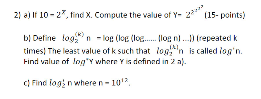 algorithm analysis Please show how you solve these | Chegg.com