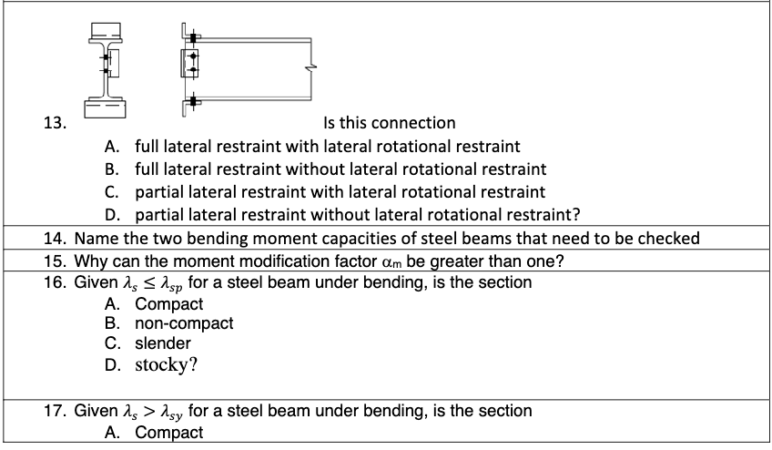 Solved 1. Calculate the effective area of the 610 UB125 | Chegg.com