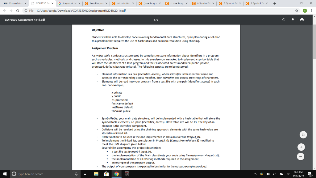 A symbol table is a data structure used by compilers | Chegg.com