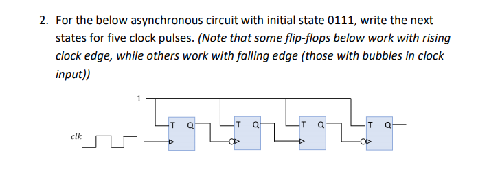 Solved 2. For the below asynchronous circuit with initial | Chegg.com