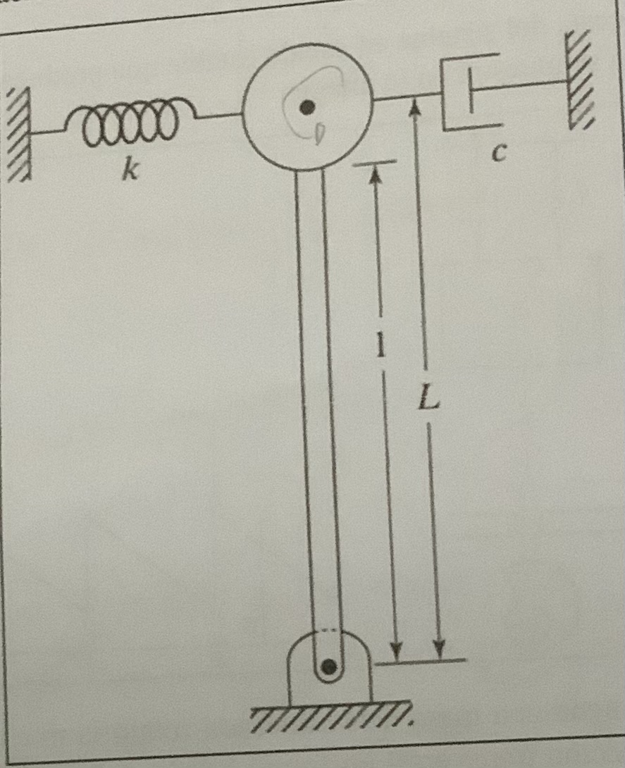 Solved Find the model of vibration of the following system. | Chegg.com