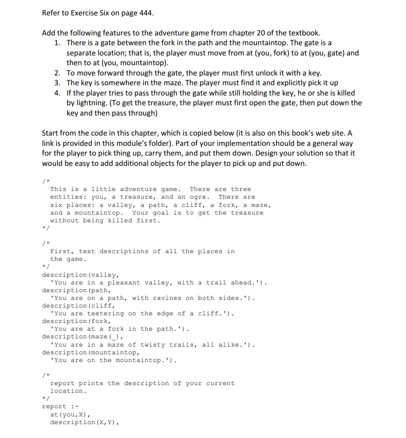 Solved Refer to Exercise Six on page 444. Add the following | Chegg.com