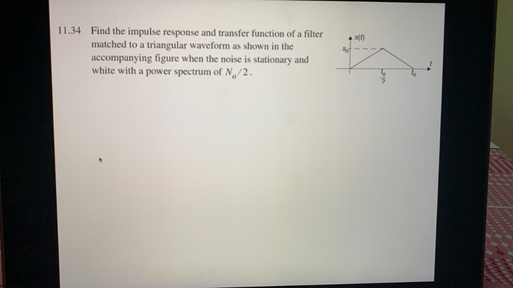 Solved 11.34 Find the impulse response and transfer function | Chegg.com