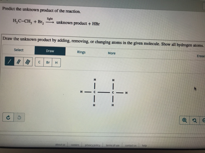 Solved Predict the unknown product of the reaction. H,C-CH, | Chegg.com