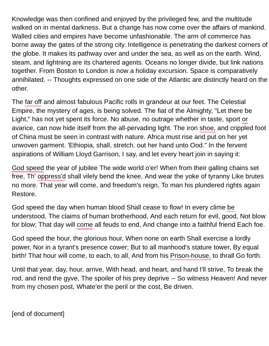 The Meaning of July Fourth for the Negro (1852) | Chegg.com