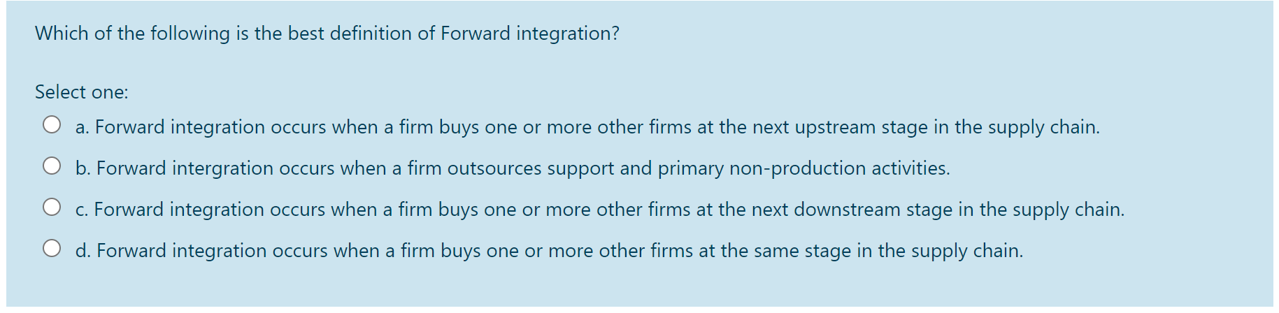 Solved Which of the following is the best definition of | Chegg.com