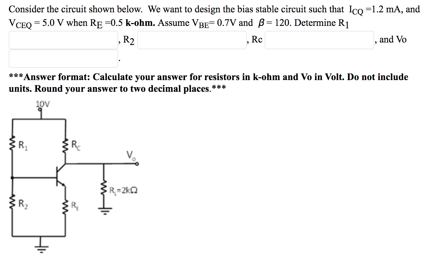 Solved Consider the circuit shown below. We want to design | Chegg.com