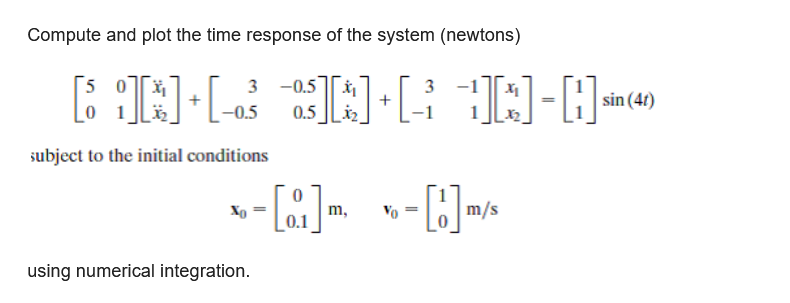 Solved Write A Matlab Program That Will Simulate And Plot