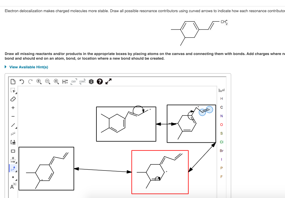 Solved Electron delocalization makes charged molecules more | Chegg.com